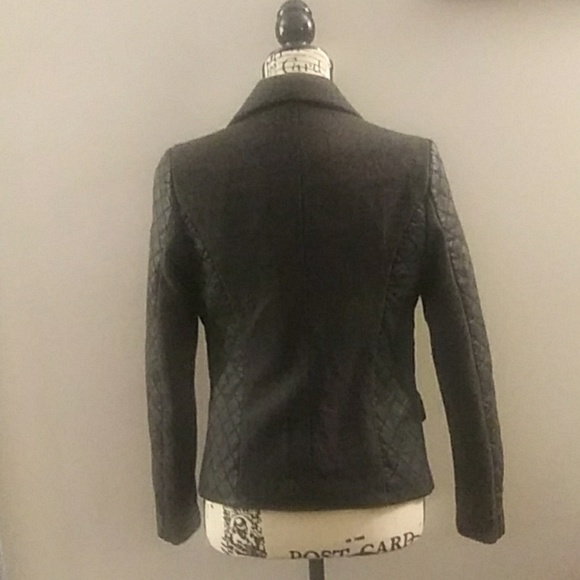 TCEC | Jackets & Coats | Tcec Faux Leather Wool Blazer | Poshmark